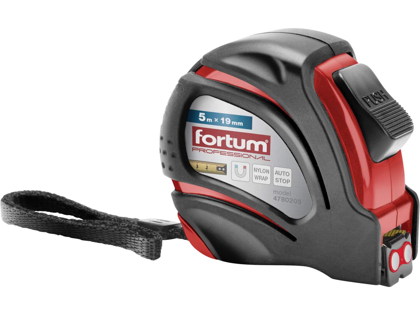 4780205-Metr svinovací magnetický, 5m, pásek 19mm, FORTUM - VRABEC a VRABEC